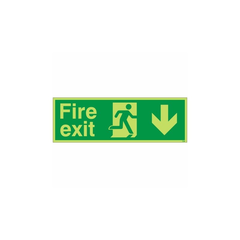 Fire Exit Down Sign | Rainbow Safety