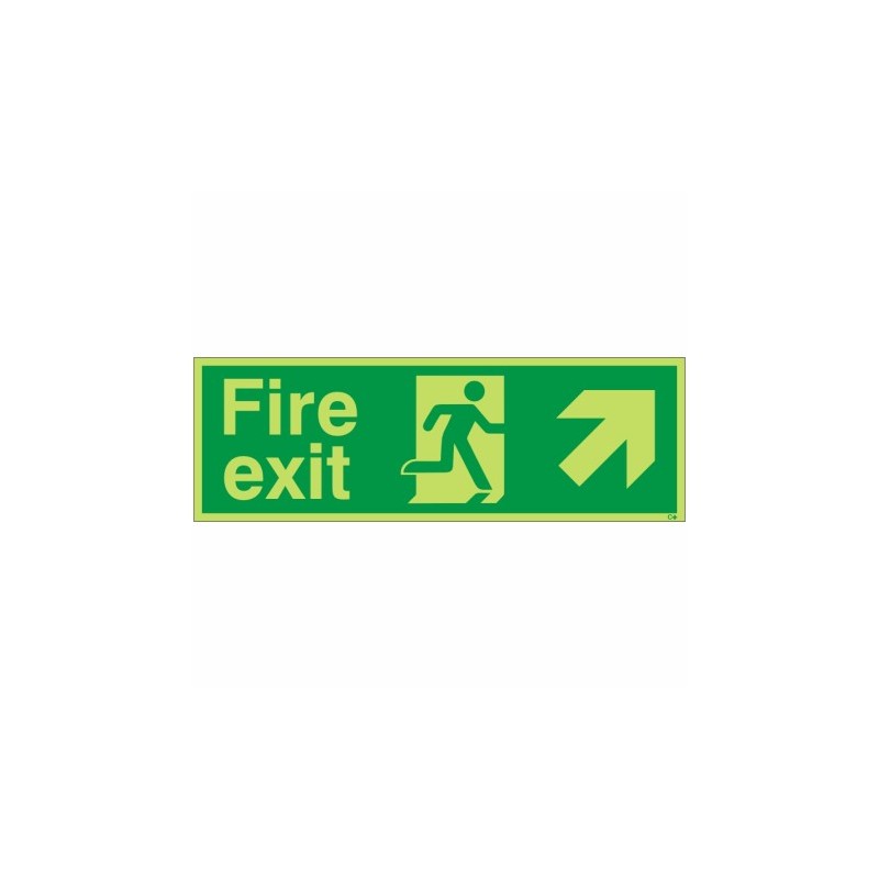 Fire Exit Arrow Up Left Sign | Rainbow Safety