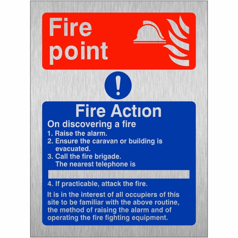 Fire Point Fire Action Sign 150 x 200mm