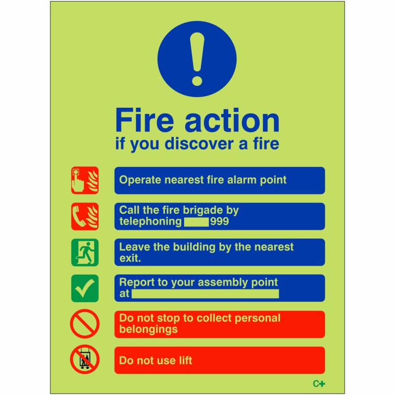 If You Discover A Fire Action Sign 150 x 200mm