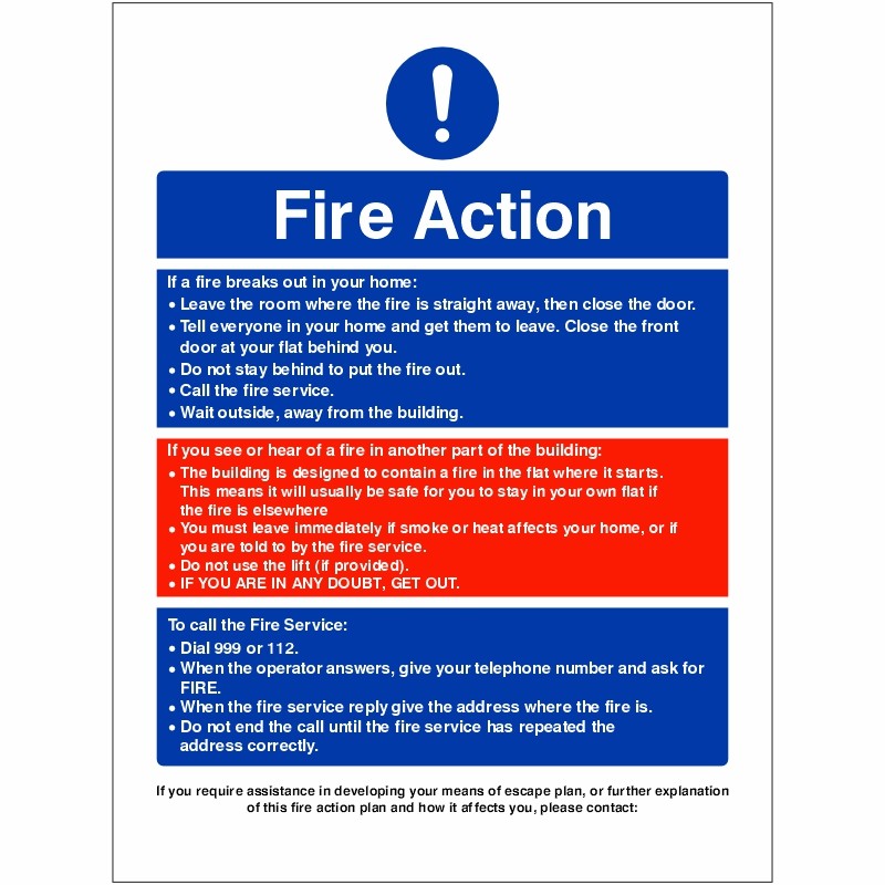 Personal Emergency Evacuation Plan PEEP Sign