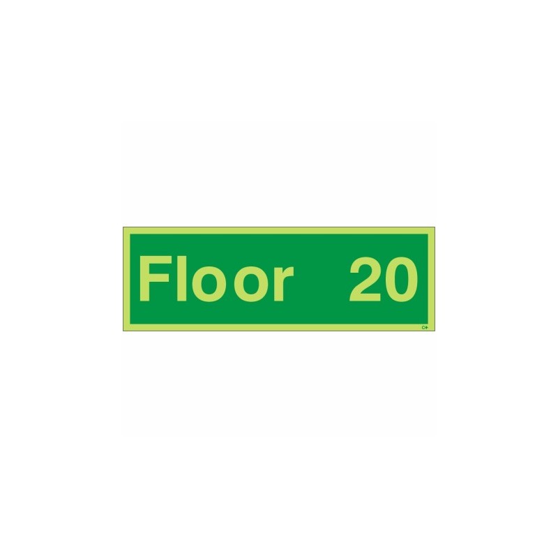 Floor 20 - Floor Level Identification Sign