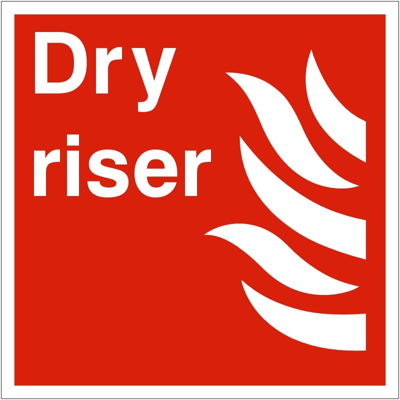 Dry Riser Sign - 200mm x 200mm | Rainbow Safety