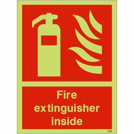 Fire Extinguisher Inside Sign - 150mm x 200mm | Rainbow Safety
