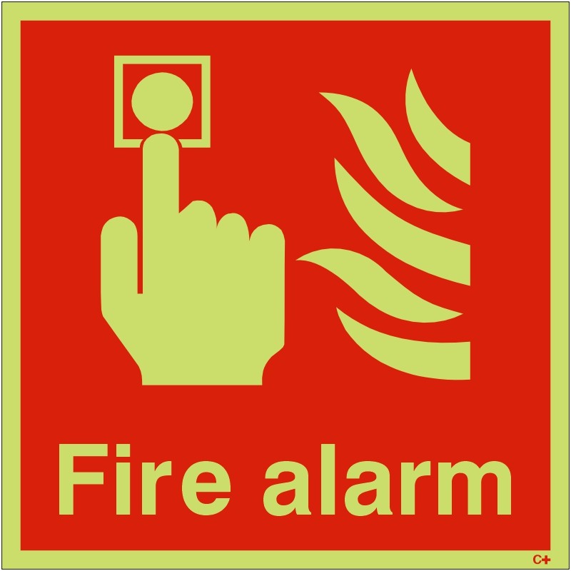 Fire Alarm Sign - Square