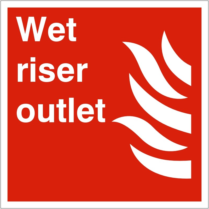 Wet Riser Outlet Sign