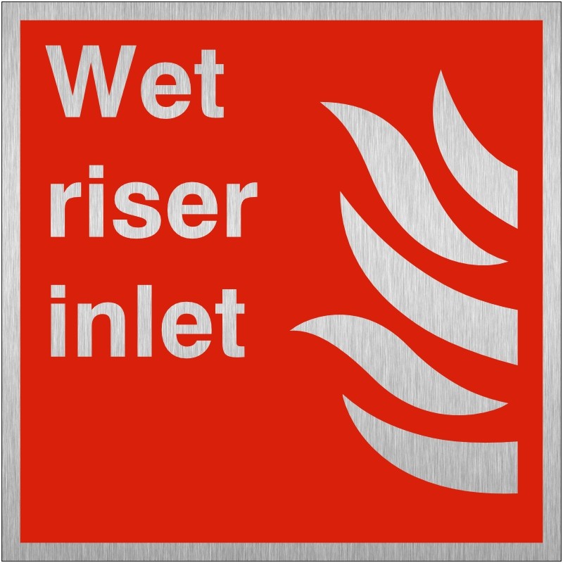 Wet Riser Inlet Sign