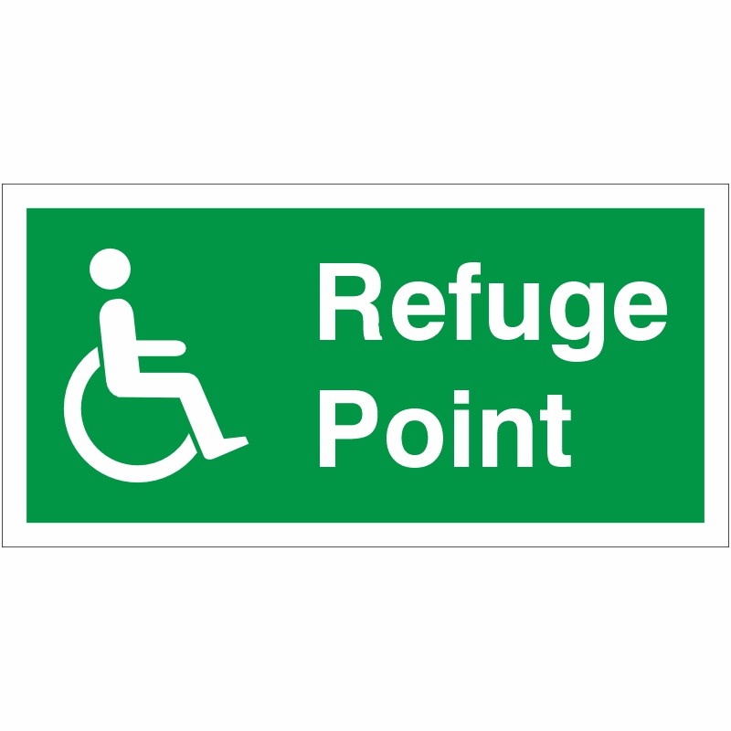 Refuge Point Sign - 300mm x 150mm | Rainbow Safety