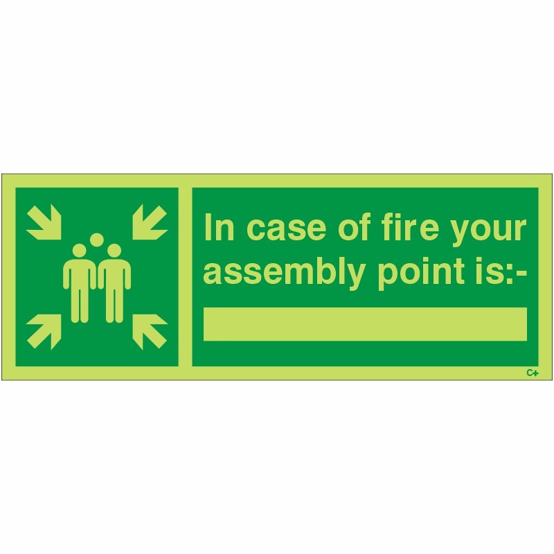 Photoluminescent Your Assembly Point Is Sign