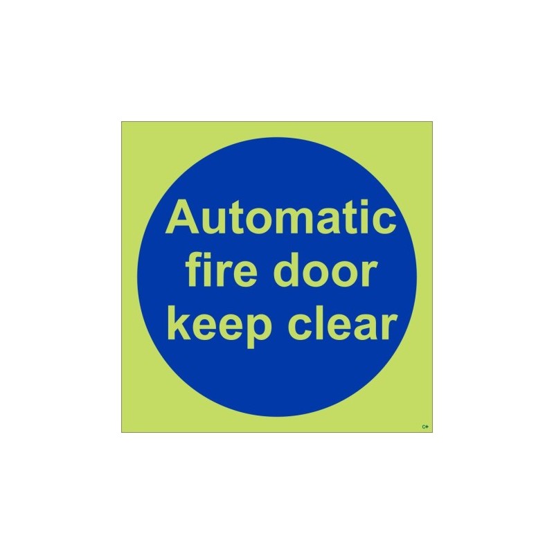 Automatic Fire Door Keep Clear SIgn