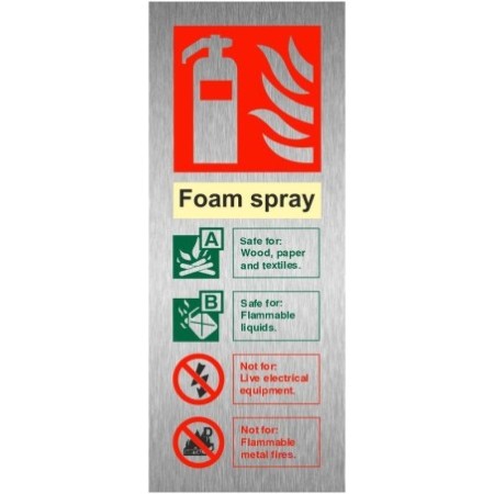Foam Spray Fire Extinguisher ID Sign
