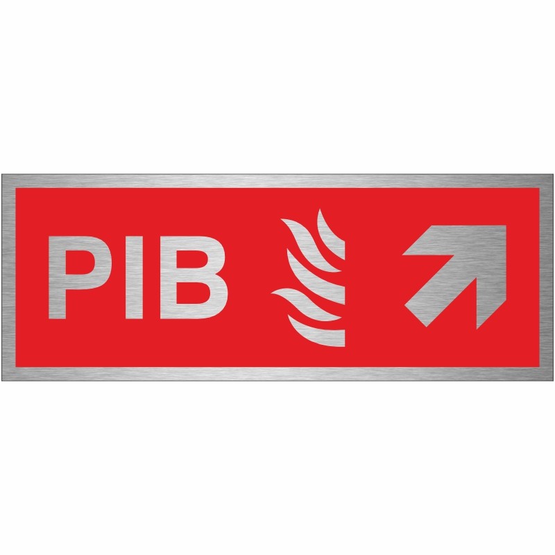 Premises Information Box (PIB) Arrow Up Right Sign