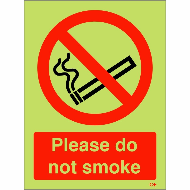 Please Do Not Smoke Sign