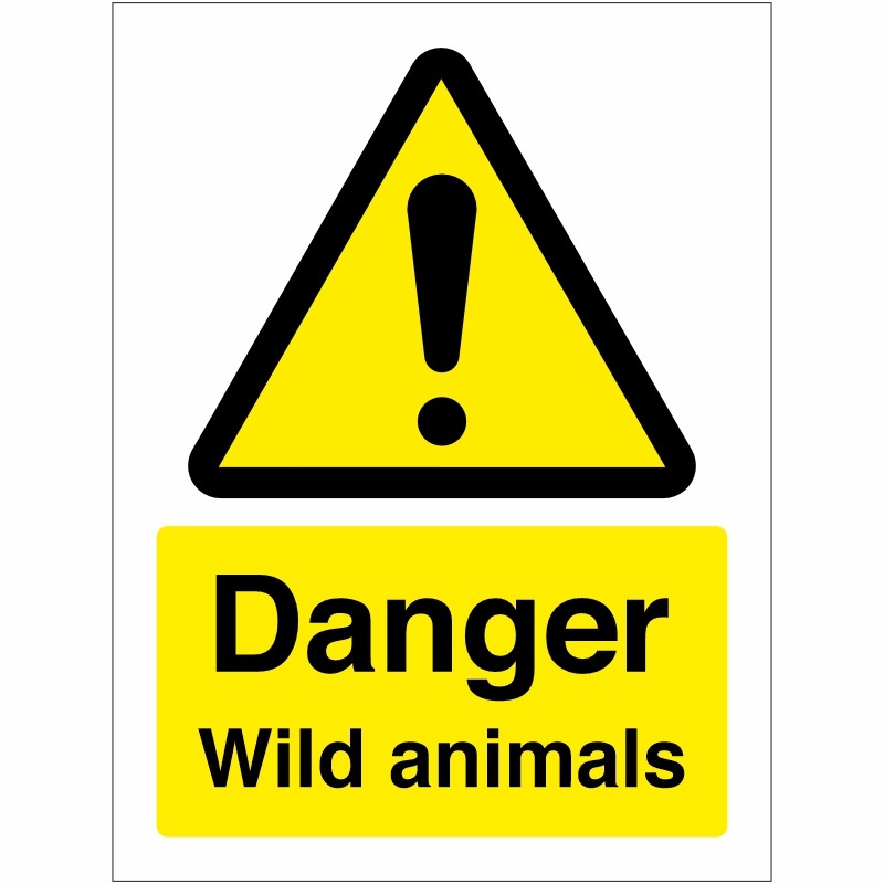 Danger Wild Animals Sign