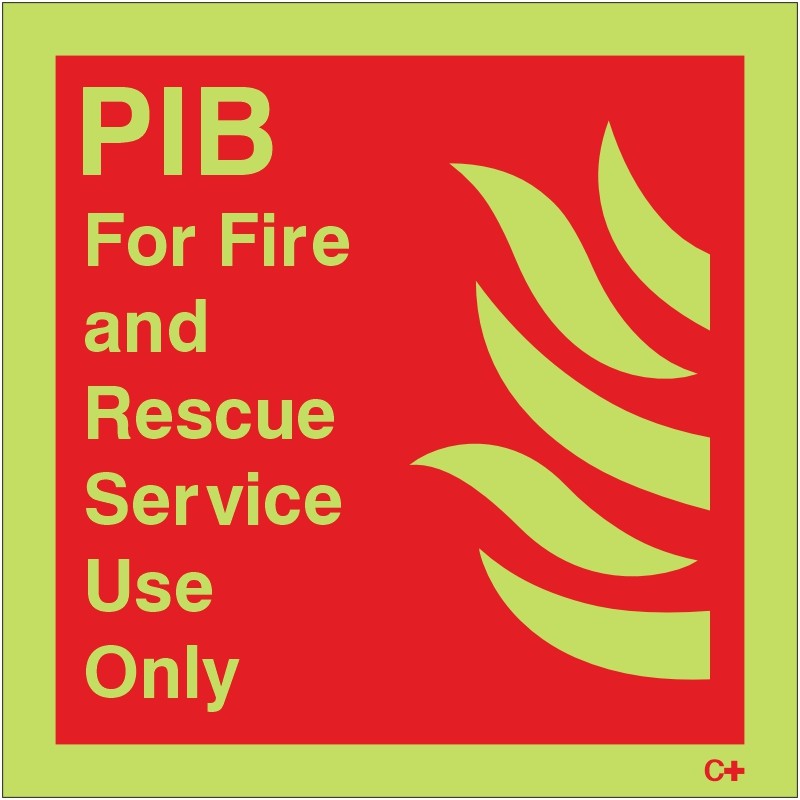 Glow in the Dark Premises Information Box (PIB) For Fire and Rescue ...