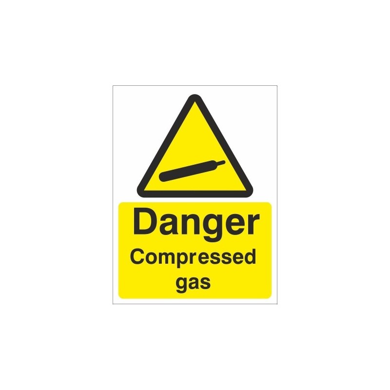 Danger Compressed Gas Warning Sign