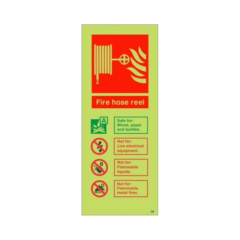 Glow In The Dark Fire Hose Reel Sign | Safety Signs UK