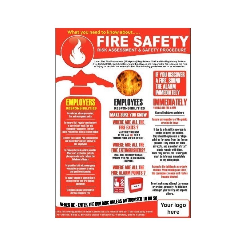 Fire Safety Poster - 420mm x 545mm