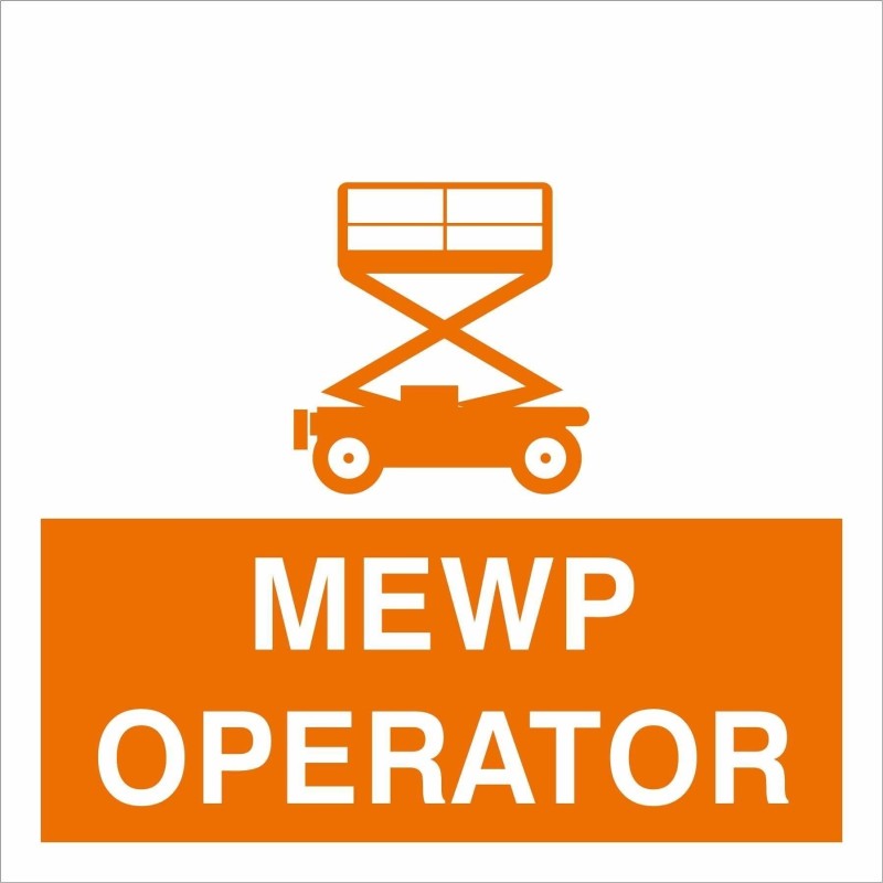 MEWP Operator Helmet Stickers (Pack of 10)