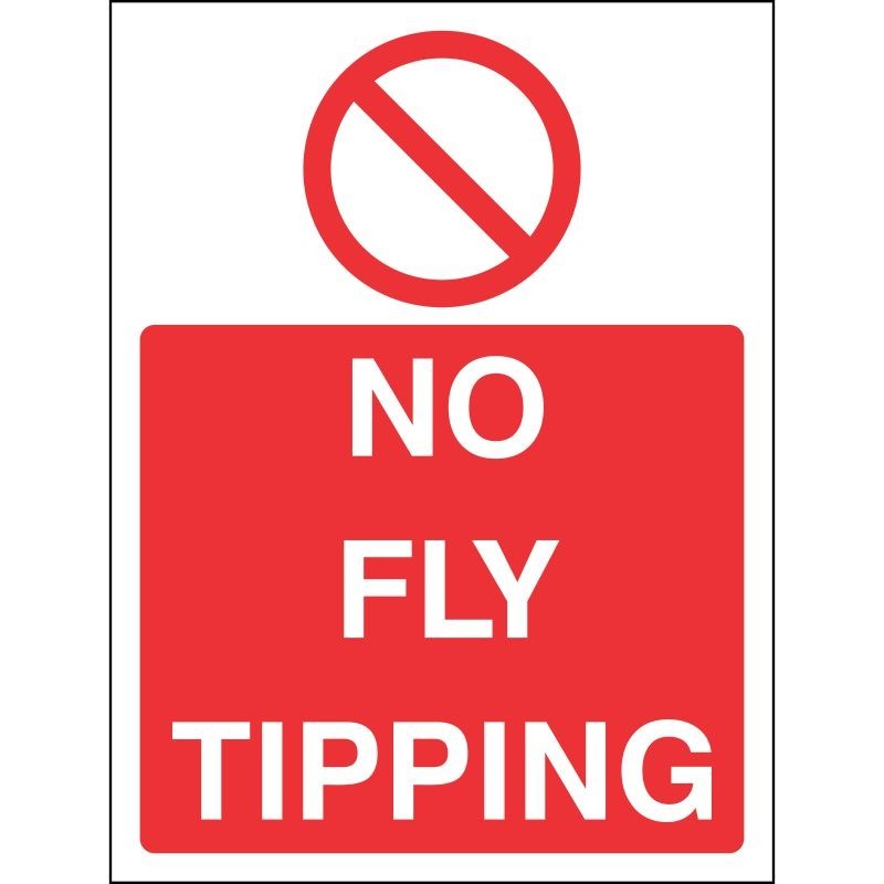 No Fly Tipping Sign No Fly Tipping Sign