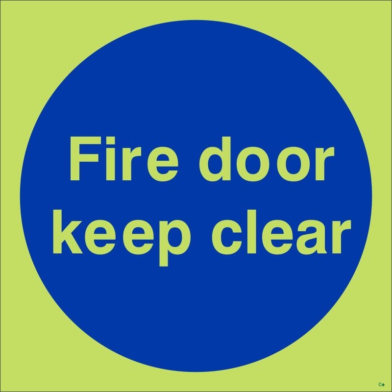 Fire Door Keep Clear Sign