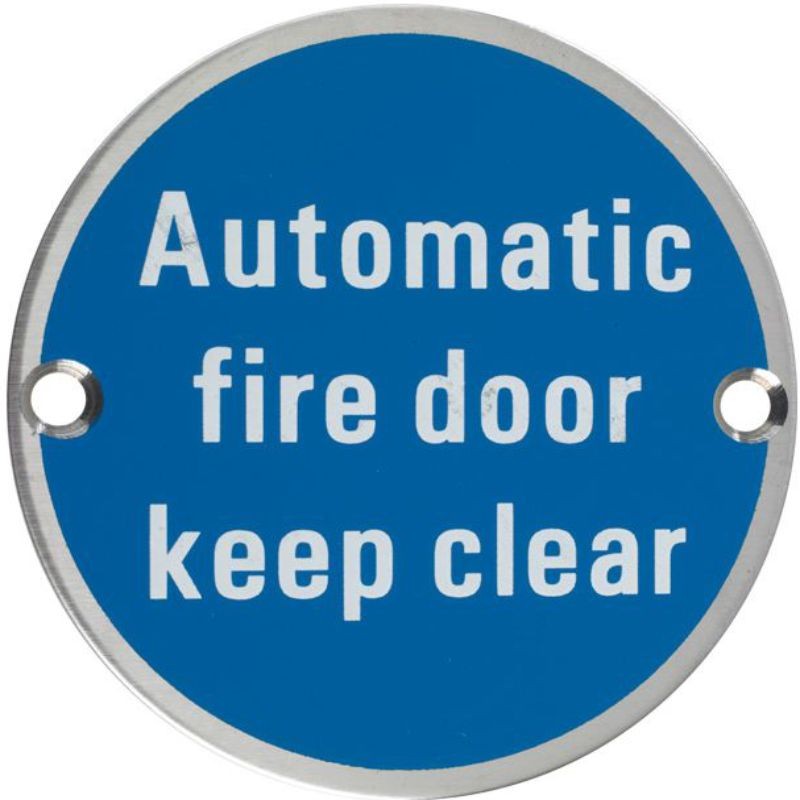 Automatic Fire Door Keep Clear Door Sign Automatic Fire Door Keep Clear Door Sign