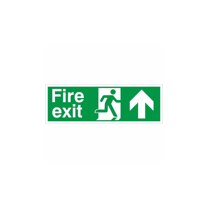 Extra Large Fire Exit Arrow Up Sign