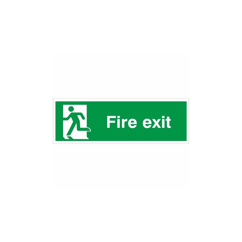 Extra Large Fire Exit Running Man Left Sign